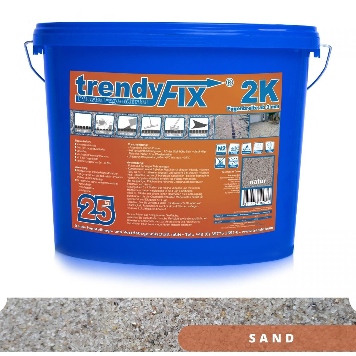 trendyfix UltraFuge 2K | PflasterFugenMörtel | trendy.team